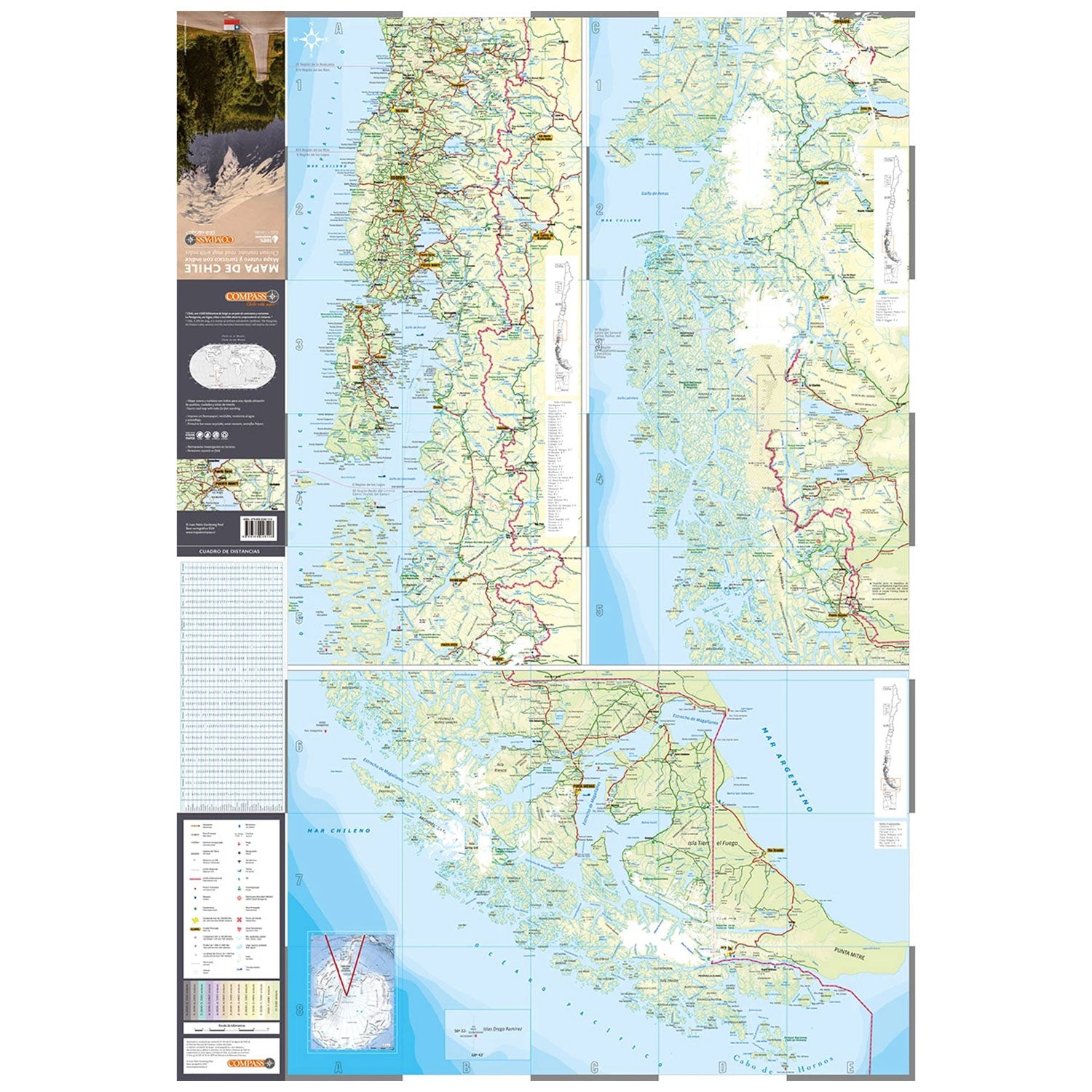 MAPA RUTERO DE CHILE COMPASS – Pilgrim Travel Store